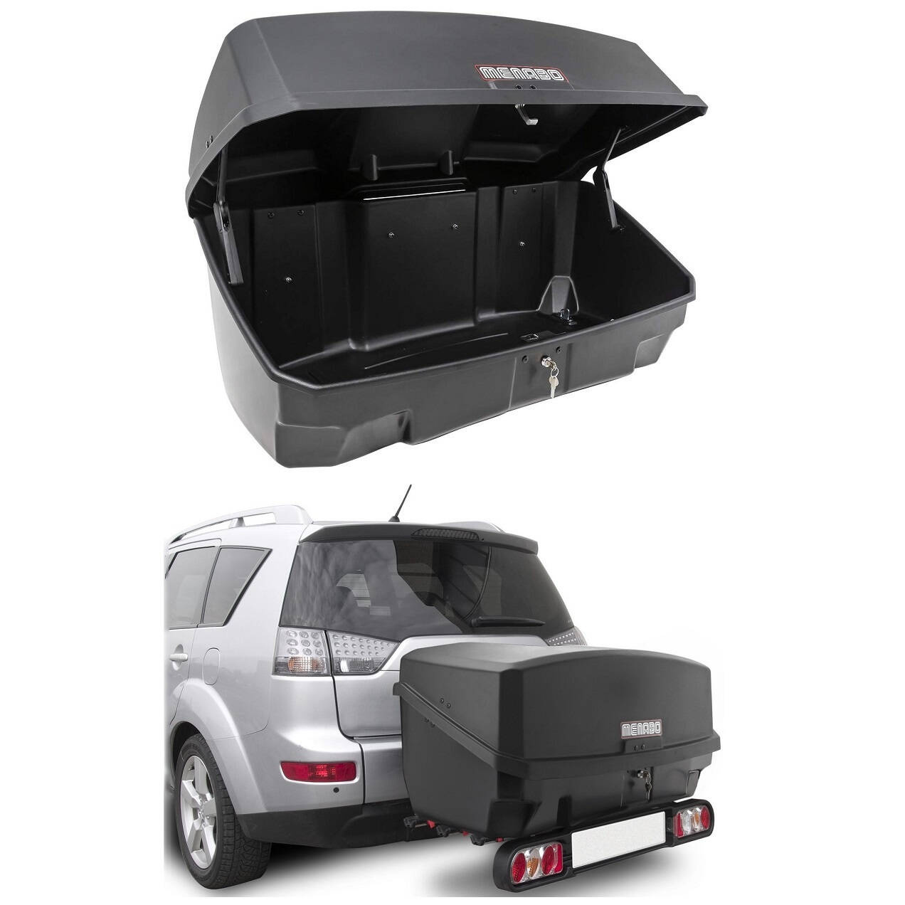 BOX BOKS KUFER BAGAŻOWY NA HAK do platformy MENABO Nekkar UNIWERSALNY ...